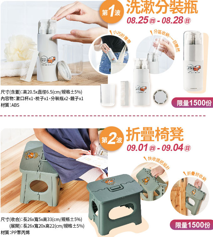 統一時代會員卡友禮 滿額送洗漱分裝瓶 | beanfun!