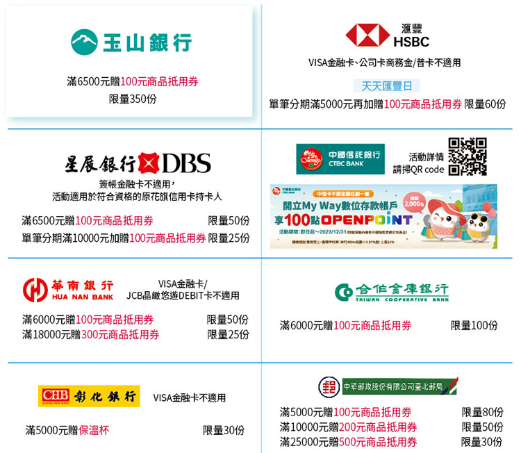 統一時代台北店 指定銀行滿額禮 | beanfun!